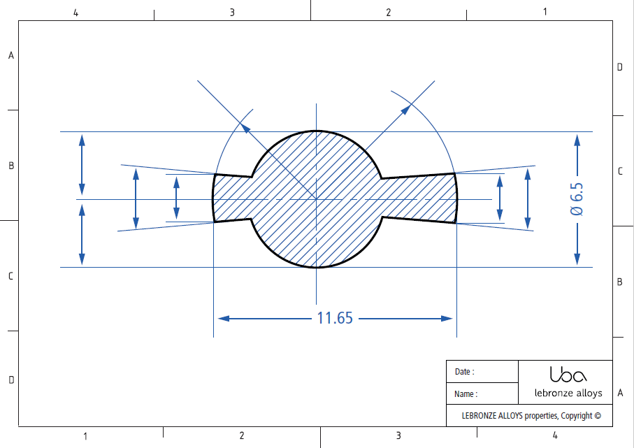 Copper and copper alloys complex profiles