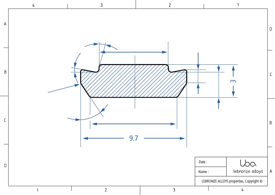 Copper and copper alloys complex profiles