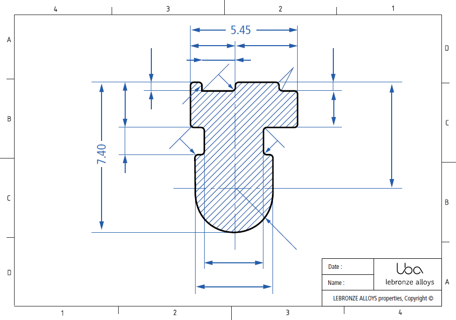 Copper and copper alloys complex profiles