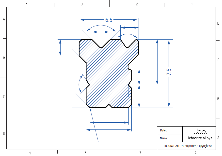 Copper and copper alloys complex profiles